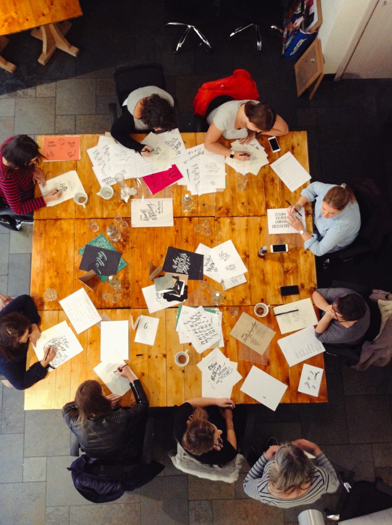 Modern Calligraphy Workshops in Preston with Mellor and Rose