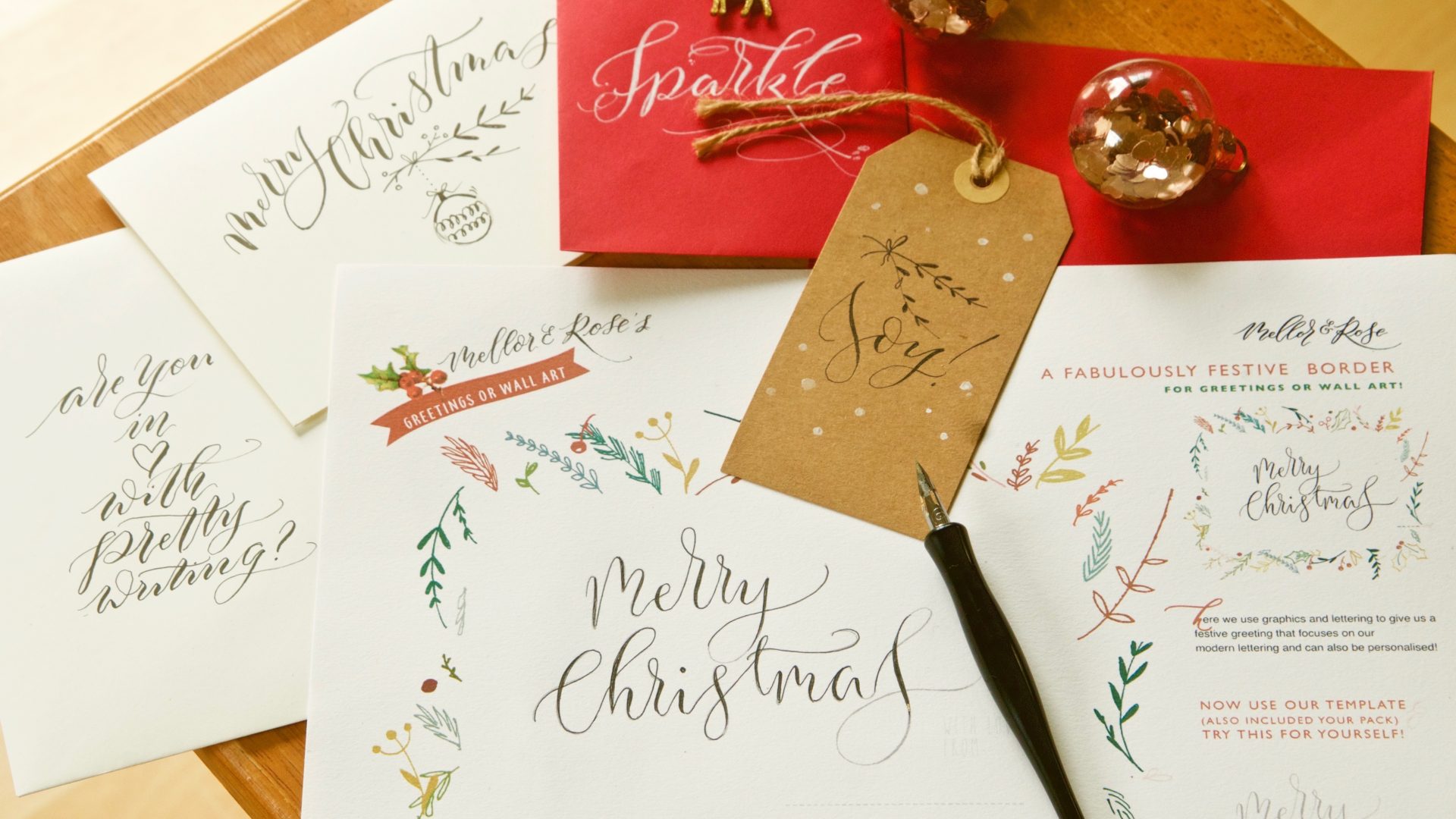 Christmas Calligraphy Workshop at Booths Windermere, Lake District