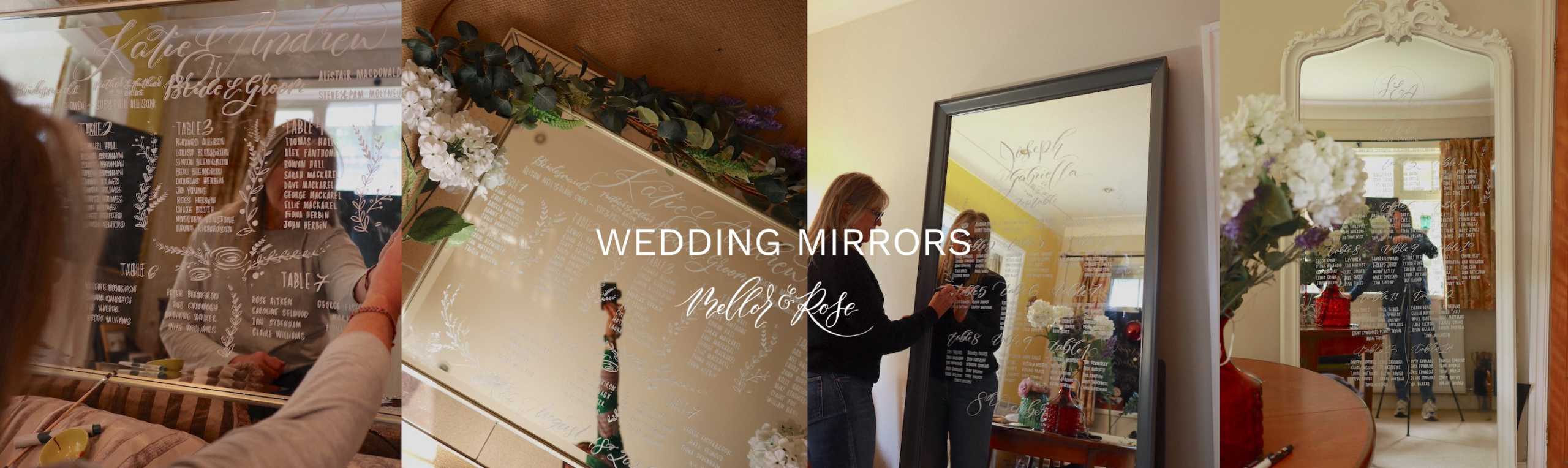 Wedding Mirror Calligraphy Signage by Mellor & Rose • Mellor & Rose