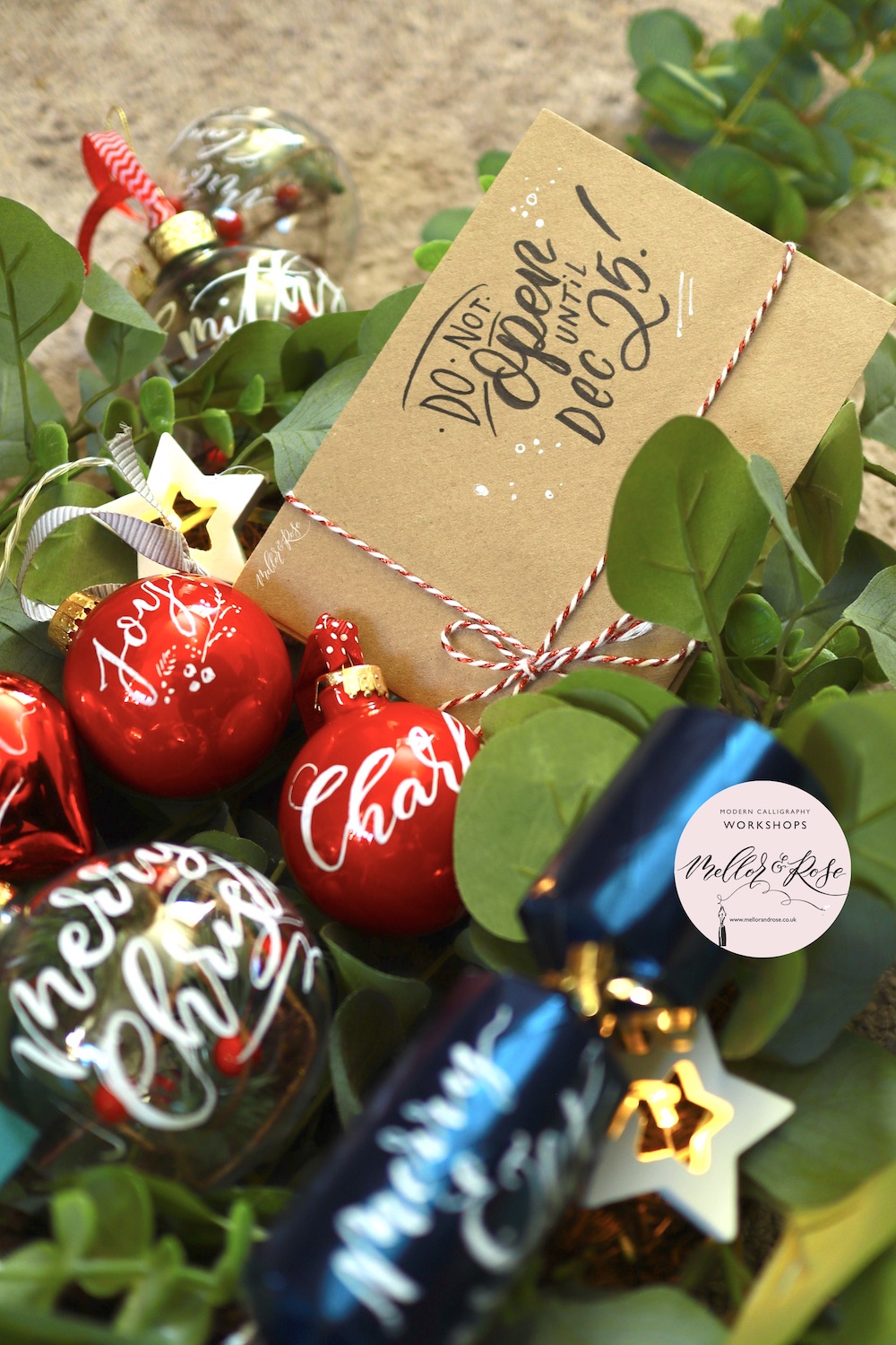Christmas Bauble Calligraphy Workshop at Lytham Hall