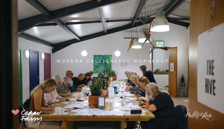 Modern Calligraphy Workshop at Cedar Farm